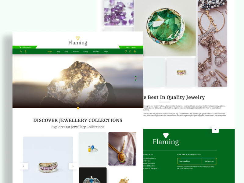 Flaming Jewelry Website UI Design by Rahul Brohma on Dribbble