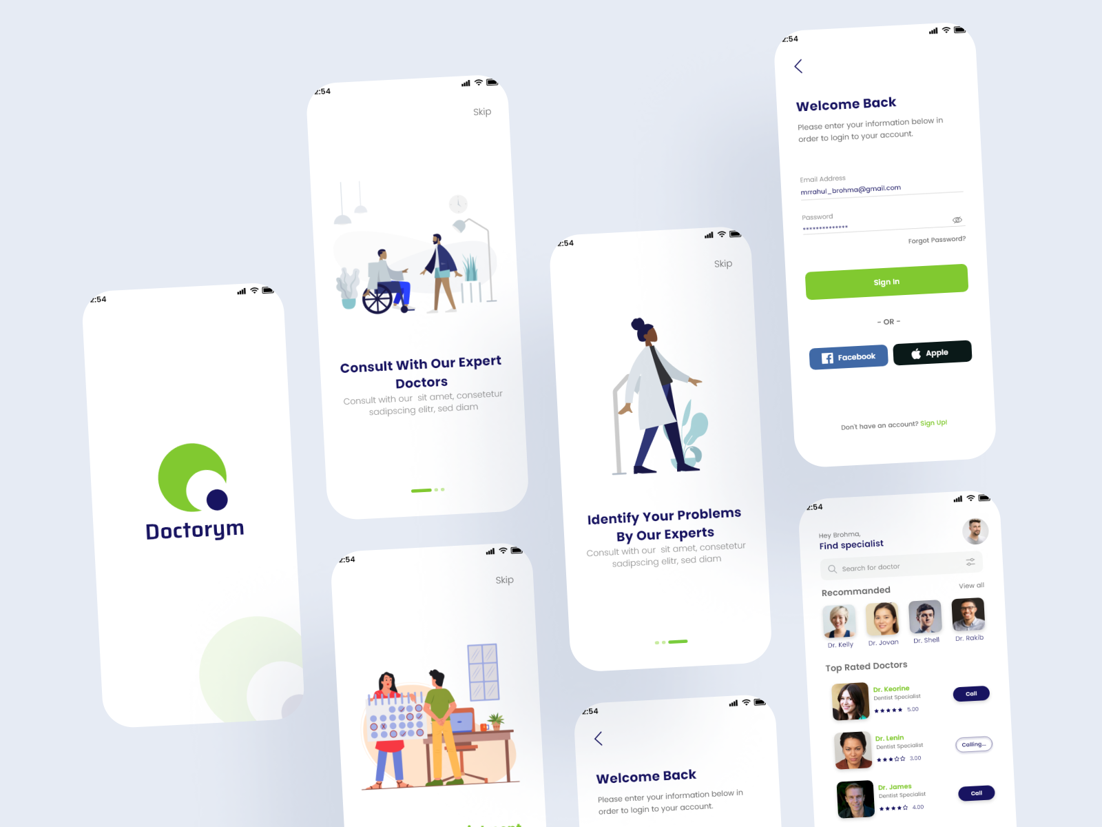 Doctor App UI Project by Rahul Brohma on Dribbble