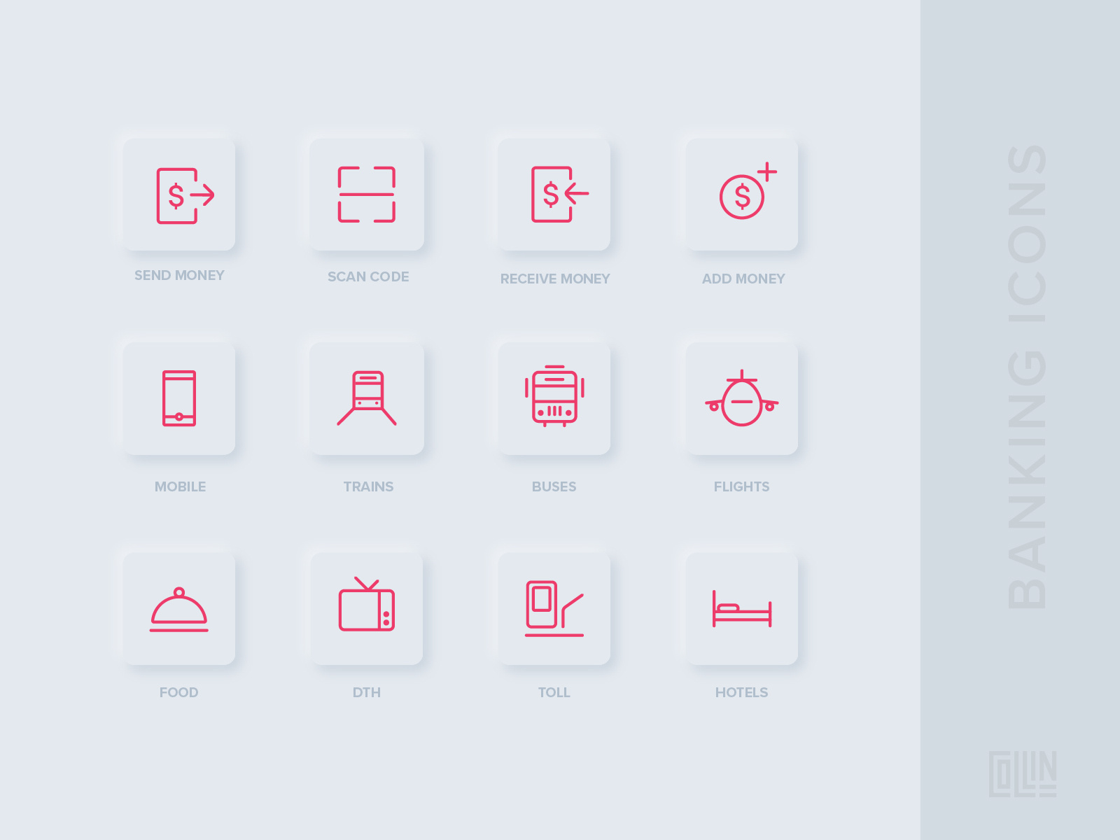 Banking Mobile Application Icons by Collin on Dribbble