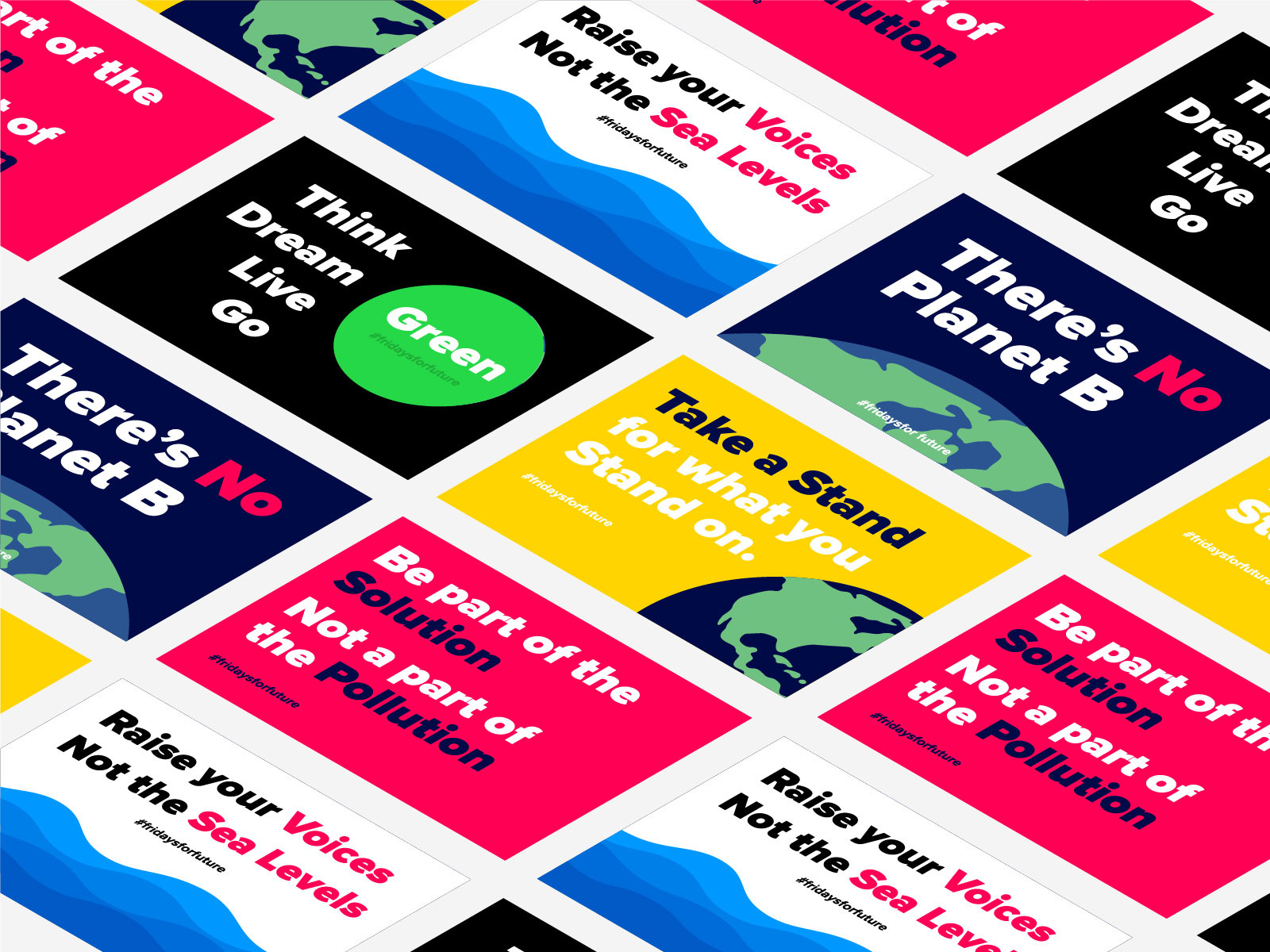 Climate Change Strike - Placards by Collin on Dribbble