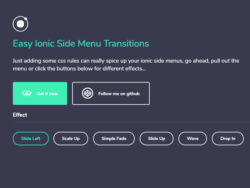 Easy Ionic Side Menu Transitions by Arya Soni on Dribbble