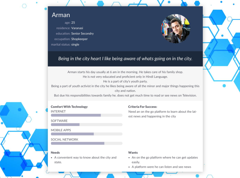 UX Persona - News Platform by Harsha Gogna on Dribbble