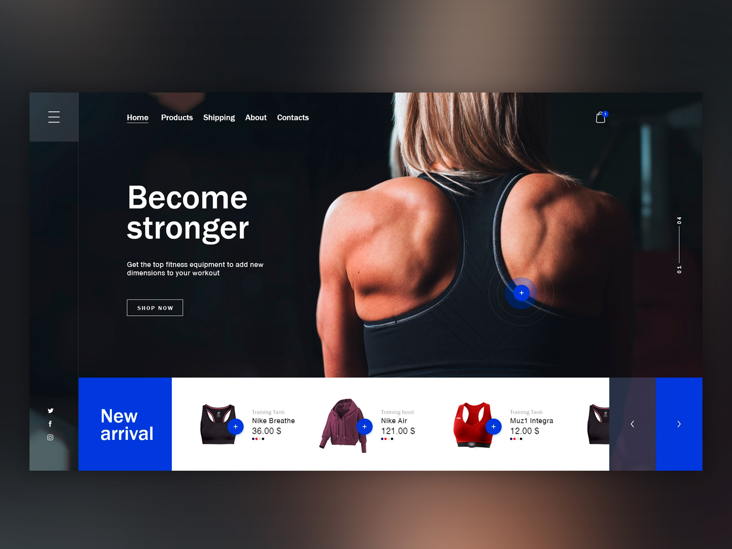 Fitness wear shop by Alex on Dribbble