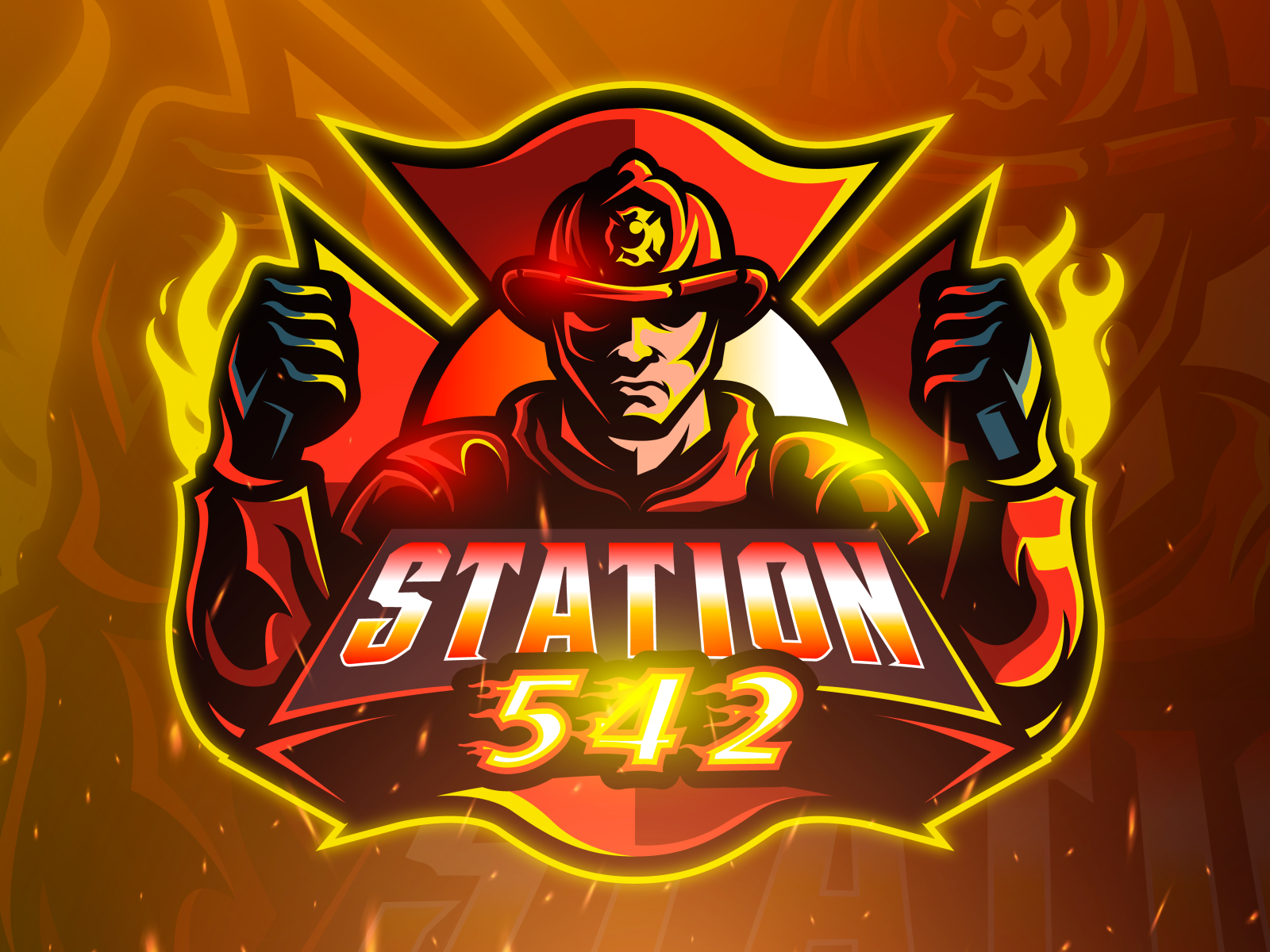 STATION 542 Mascot Logo by Dadang Sudarno on Dribbble