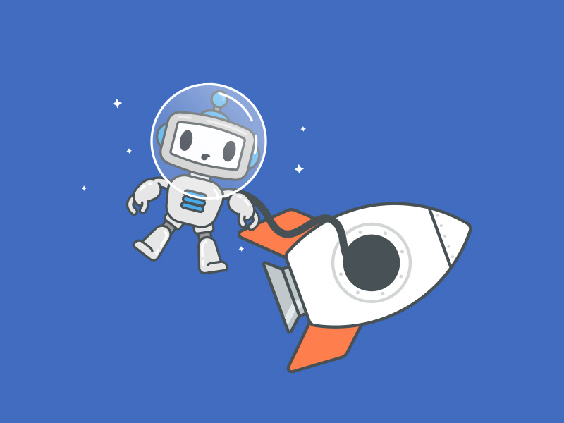 Robot Rocket Ship by William G dos Santos on Dribbble