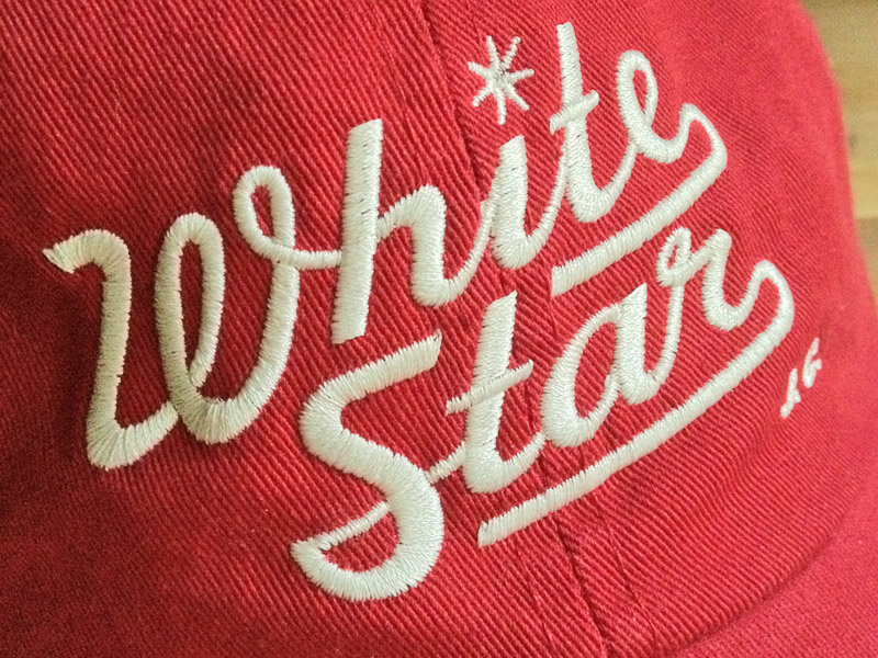 White Star embroidered hats by drew heffron on Dribbble