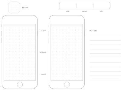 iPhone 6 • A4 printable Guidelines by Arcangelo Fiore on Dribbble