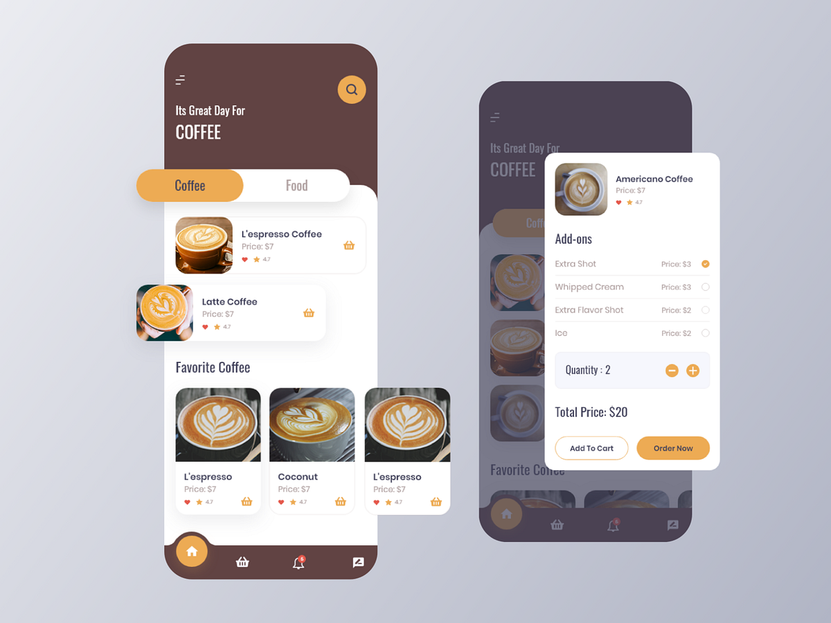 L’espresso – Coffee Mobile App by sabbirmc on Dribbble