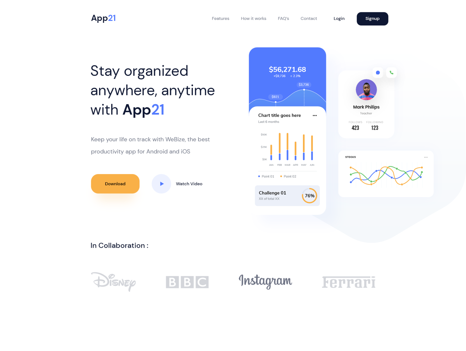 App21 - Mobile App Website Template by Sabbir @Resimpl for Startise on ... App21 - Mobile App Website Template by Sabbir @Resimpl for Startise on ...