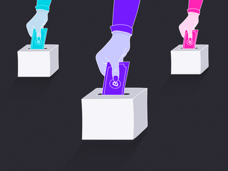Illustration | Vote for Bitcoin by Aline Walendorff on Dribbble