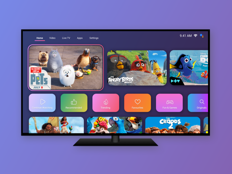 Smart TV - Home screen by Manoj Jayasinghe on Dribbble