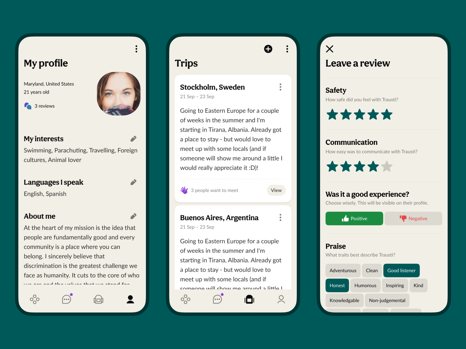 Tribevibe mobile app screens by Zlatko Najdenovski for Ensage on Dribbble