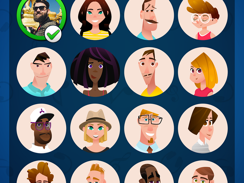 Avatar Selection Screen for a game ui design by Sumair J on Dribbble