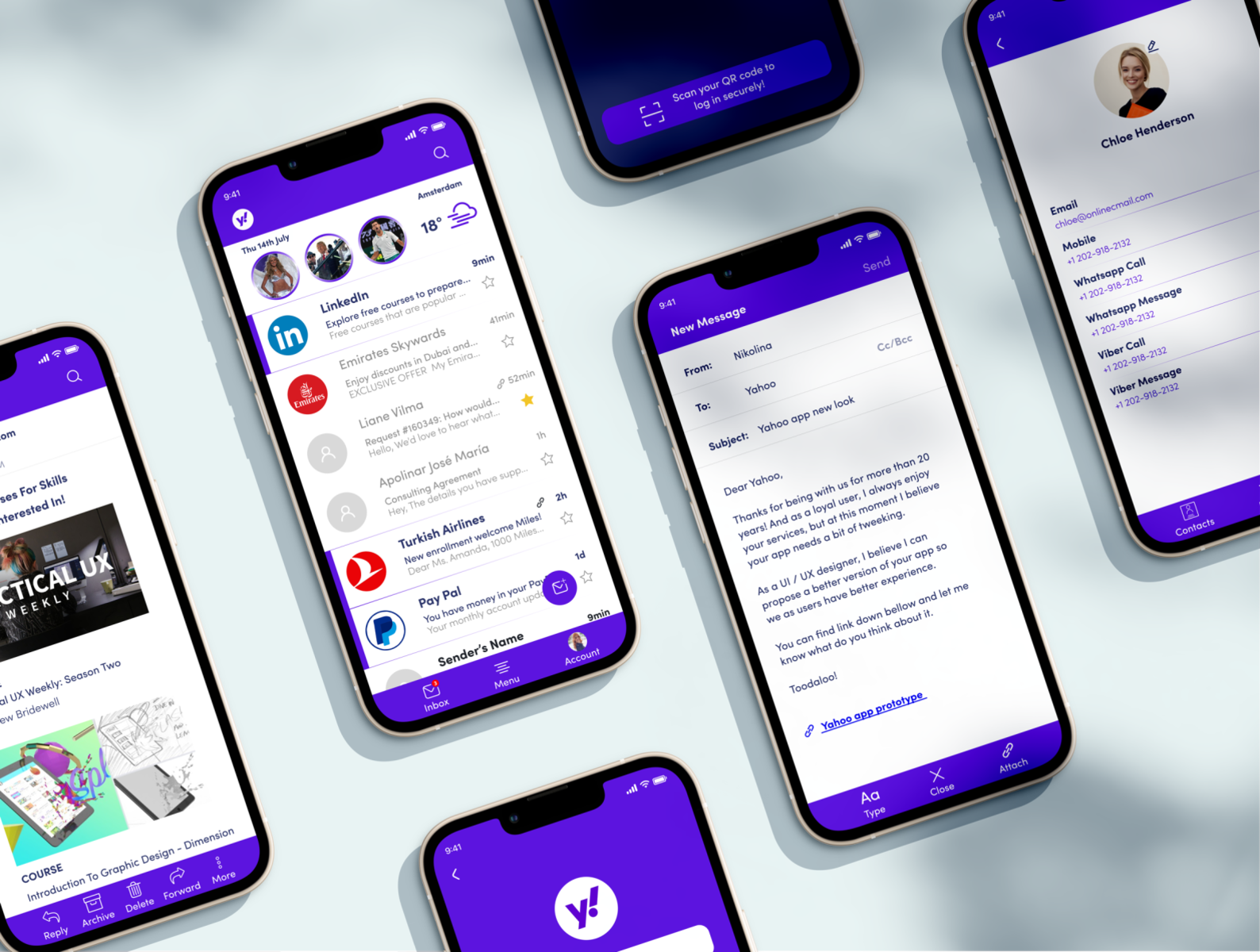UI/UX Redesign of Yahoo Mobile App by Nikolina Nikolic on Dribbble