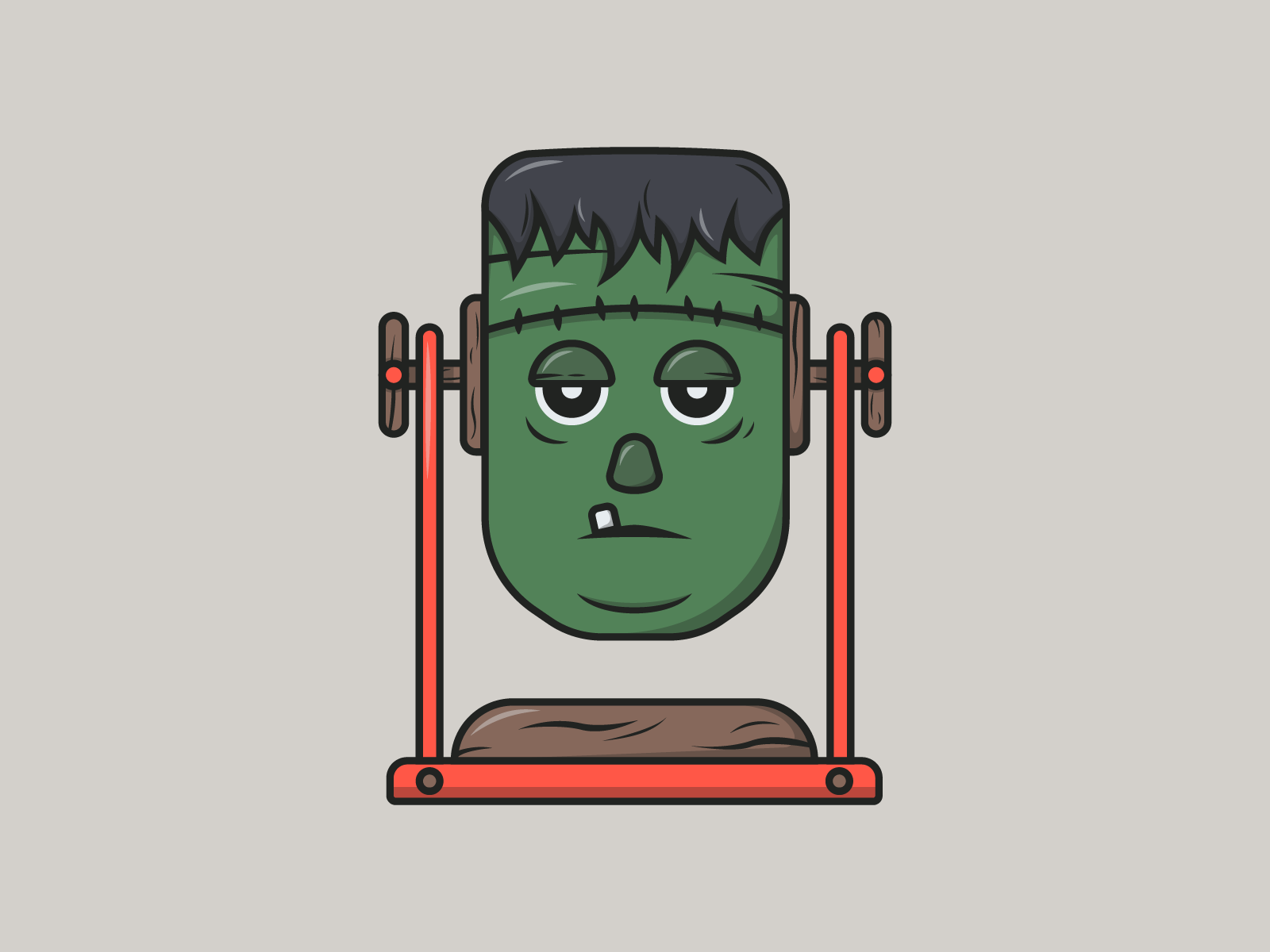 Animated Frankenstein Head