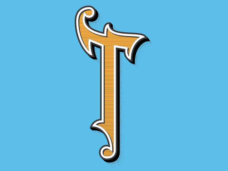 36 Days of Type - T by Wade Reece on Dribbble