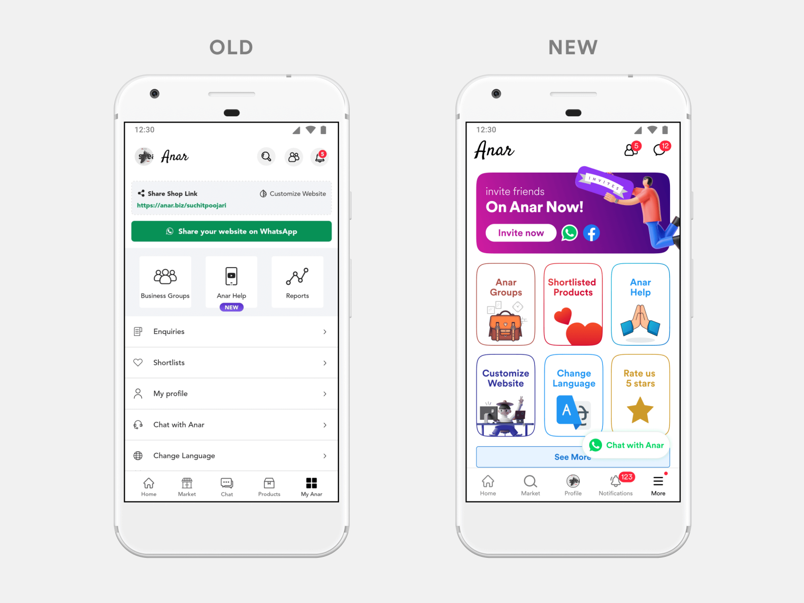 Anar App new more menu look! by Suchit Prakash on Dribbble