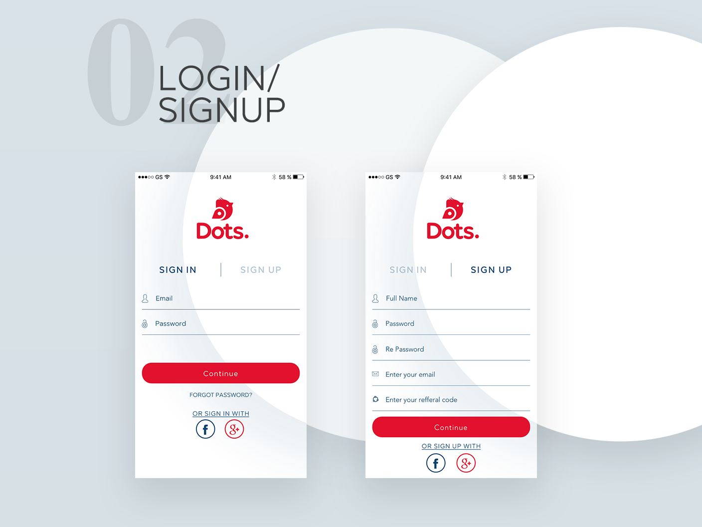 Login And Sign Up - Loyalty System App by Elsaleh Salah on Dribbble