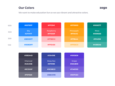 Our color palette by Simon Komlos on Dribbble