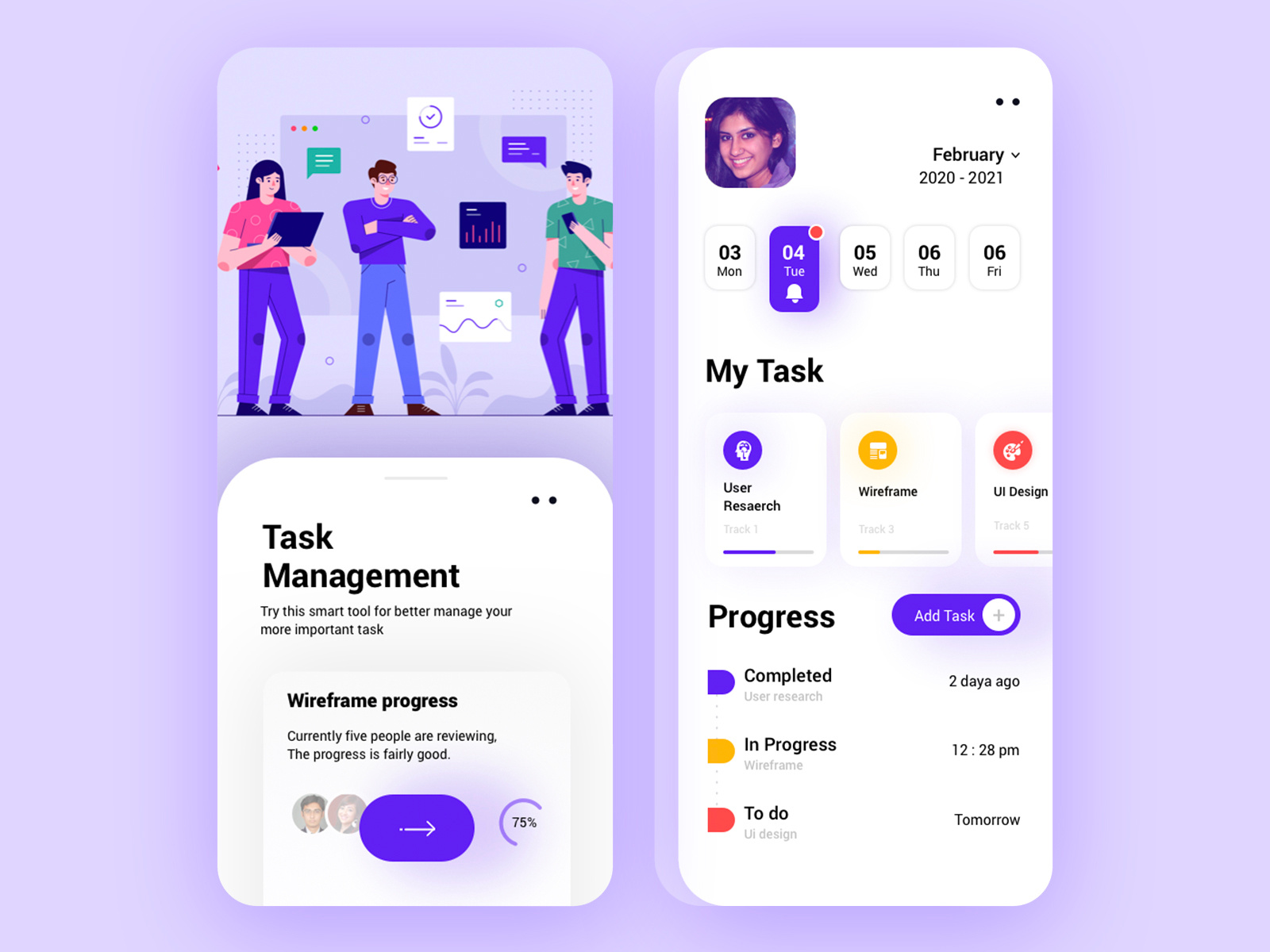 Task Management App by Vineet Vardhan on Dribbble