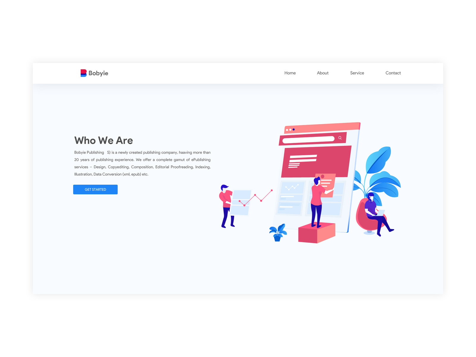 e-Publishing Landing Page by Aravind kumar Jeyaraj on Dribbble