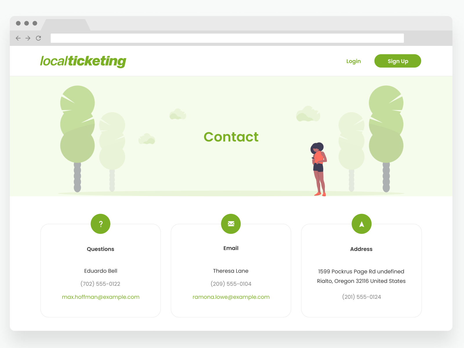 Contact Page by Sumit Wagh on Dribbble