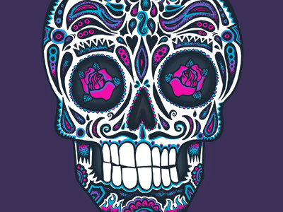 Neon Calavera by wotto76 on Dribbble