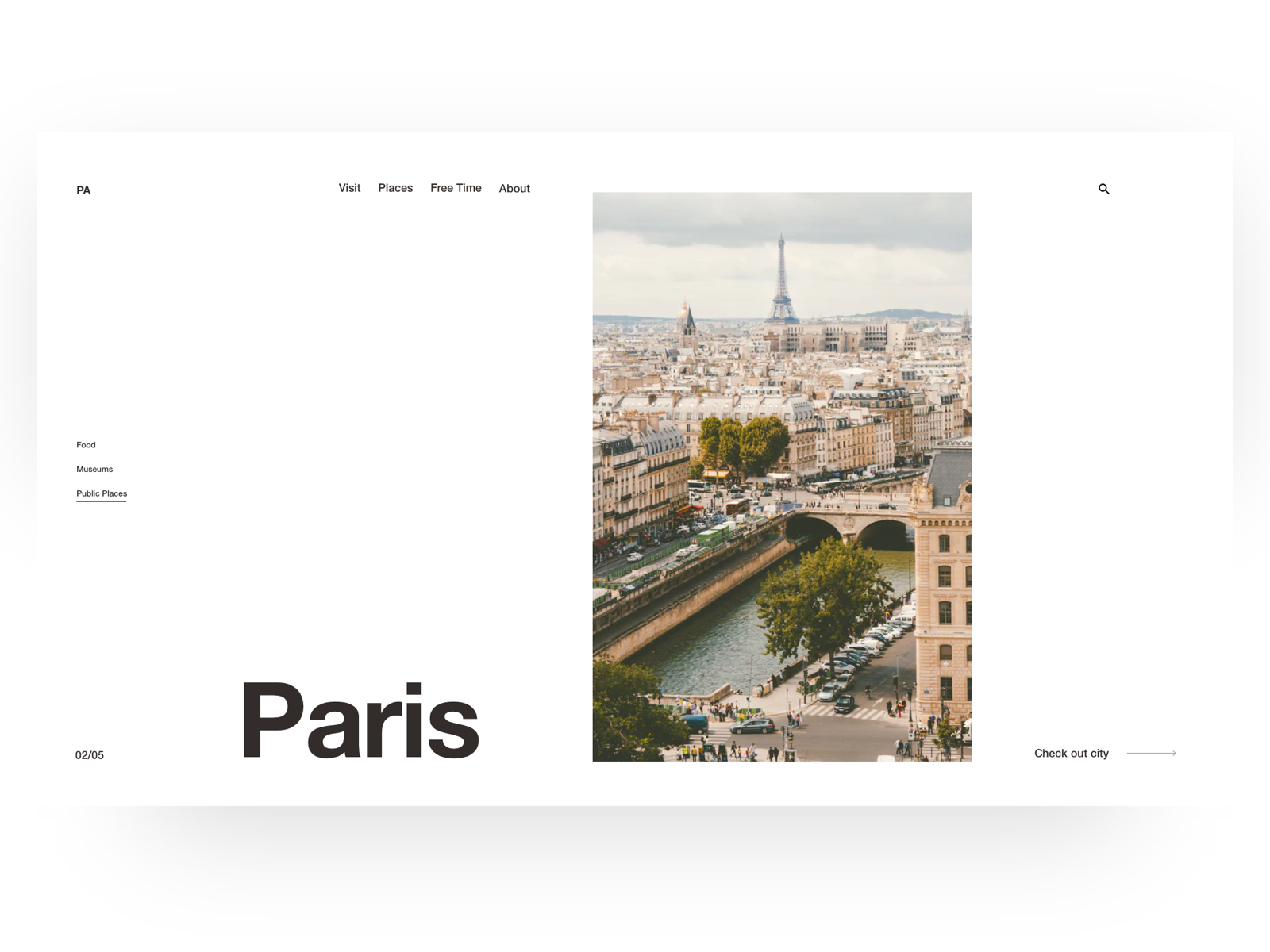 Paris | Hero UI by Eze Cichello on Dribbble