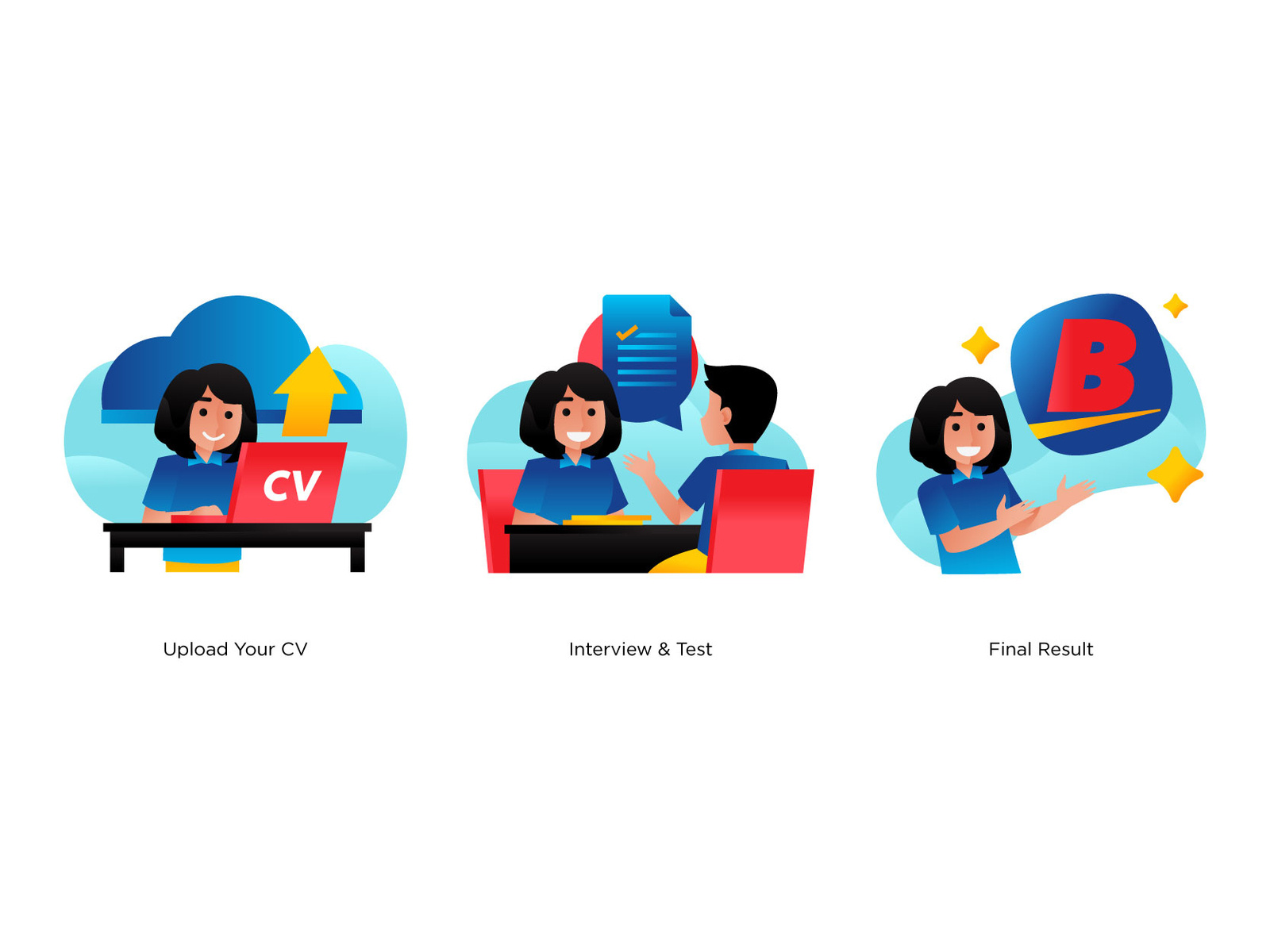 Hiring Process by M Alawy on Dribbble