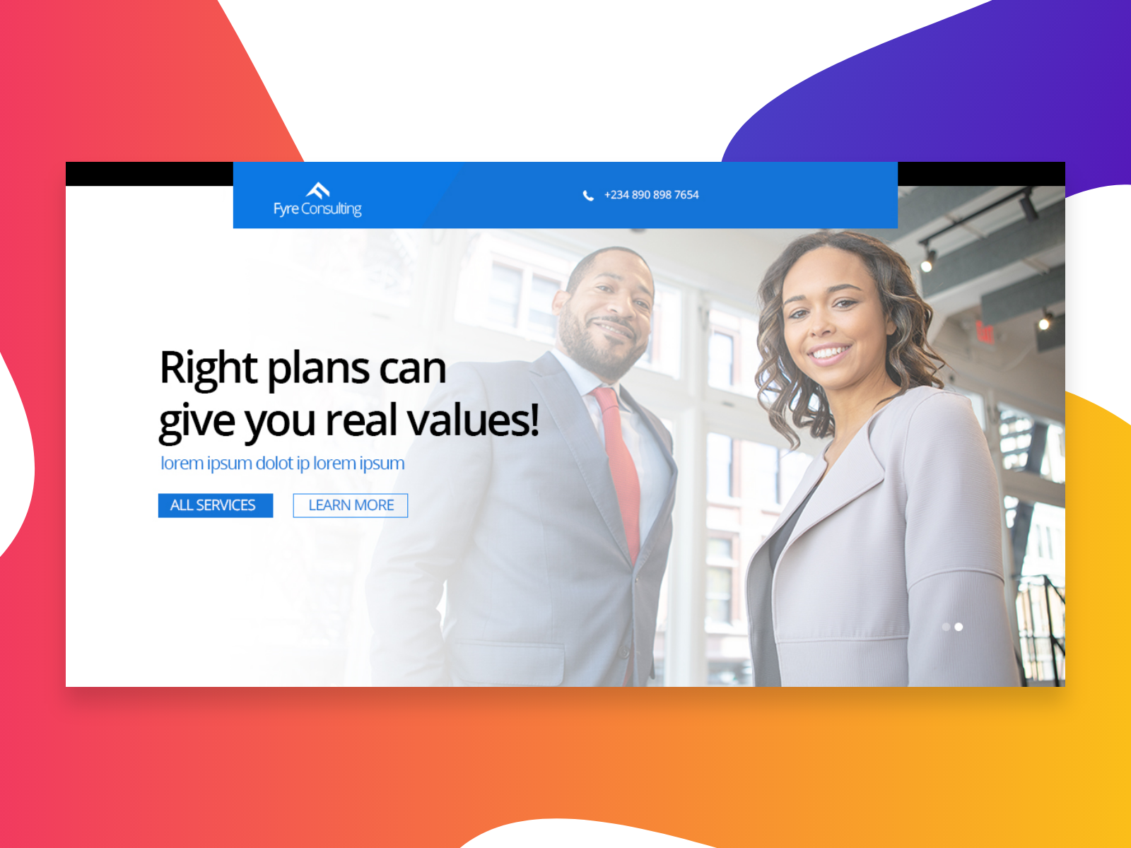 consultancy landing page by Odunewu Iyanuoluwa on Dribbble