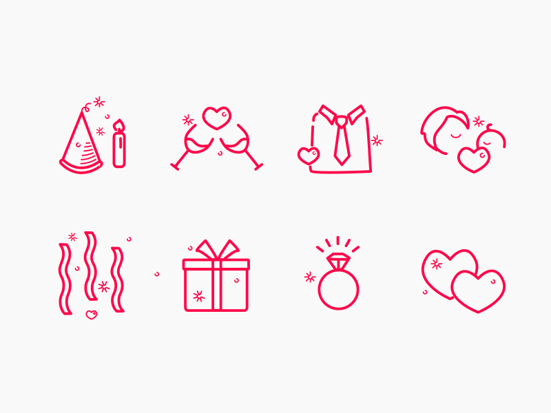 Icons - Occasions by Akriti Bhusal on Dribbble
