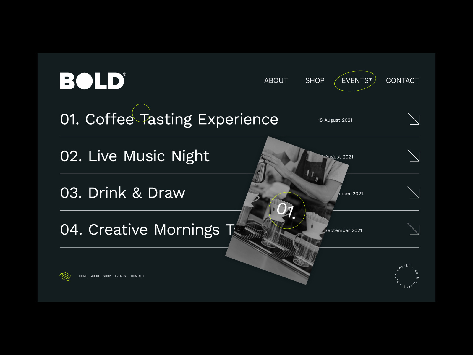 BOLD Website Exploration by Japes Fawcett on Dribbble