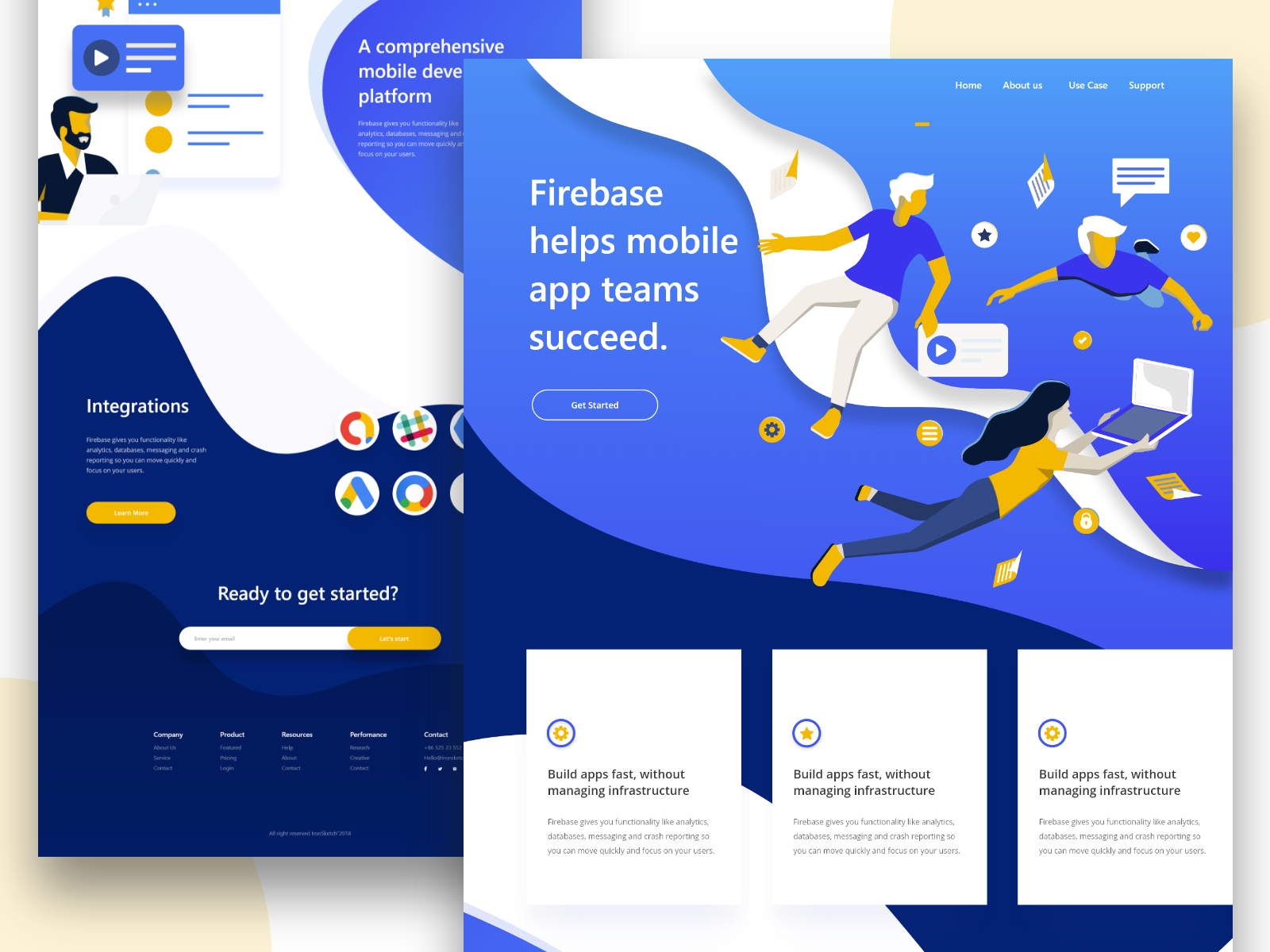Firebase Landing Page by Shamin Yassar for iSketch Studio on Dribbble