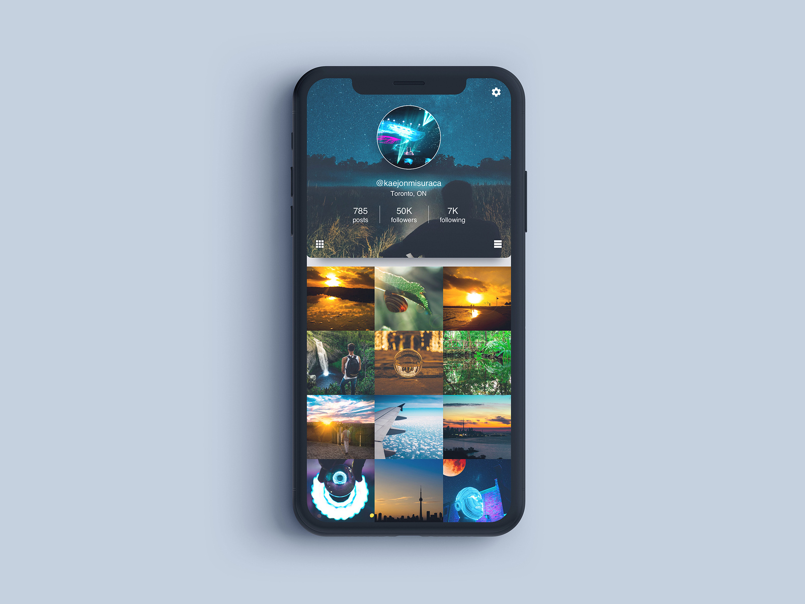 User Profile - screen 1 by Kaejon Misuraca on Dribbble