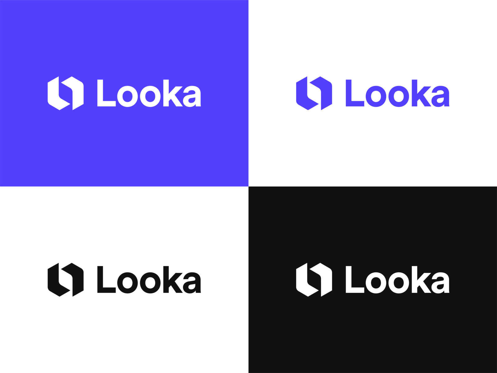 Looka logo colour variations by Kaejon Misuraca on Dribbble