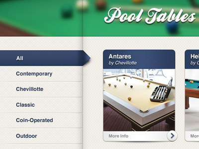 Billiard Website Design by Nick Bozic on Dribbble