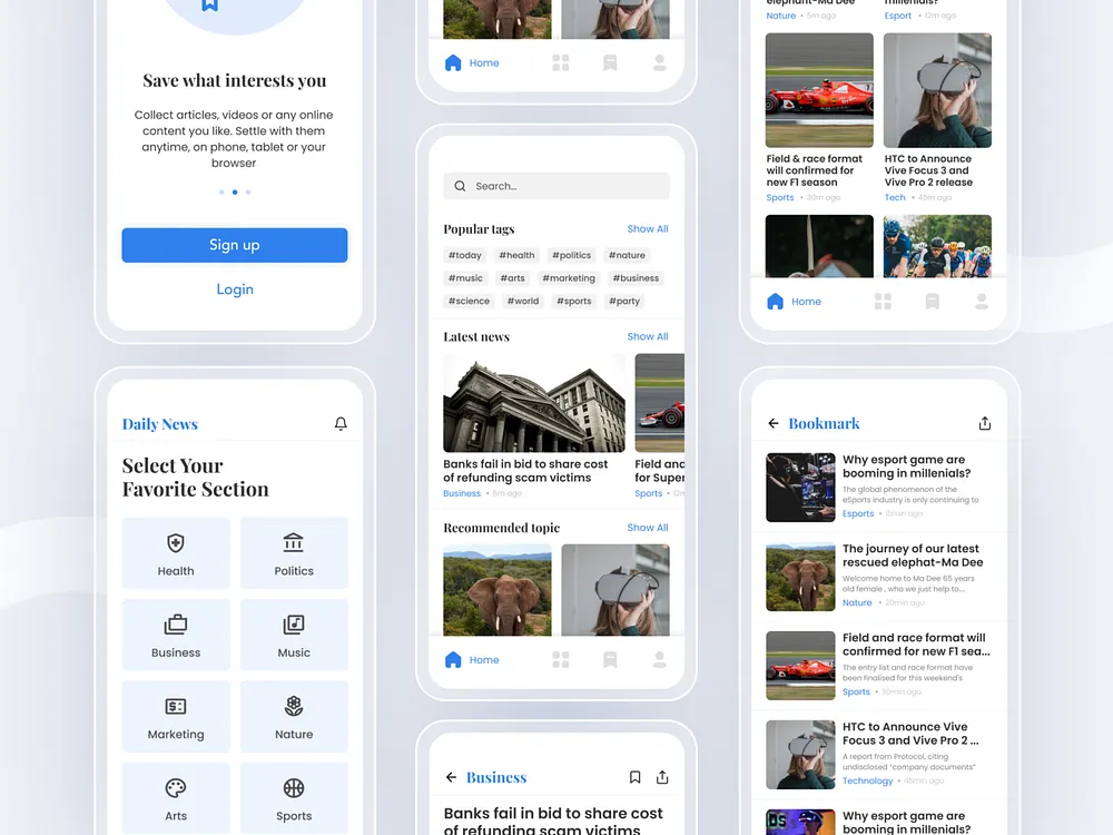 News App Ui Designs Themes Templates And Downloadable Graphic