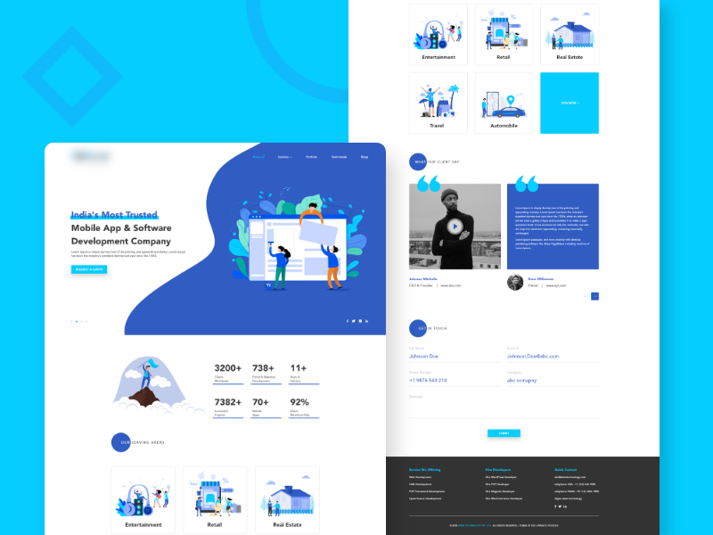 IT company home page by Pritesh Kanteliya on Dribbble