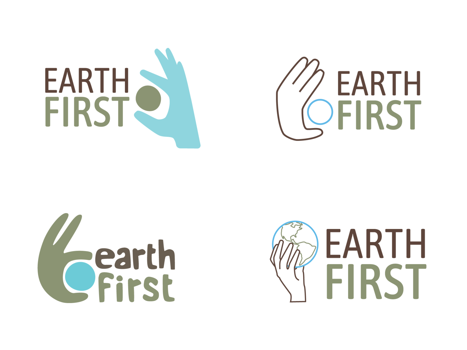 Earth First Logo Designs by Richard Mullins on Dribbble