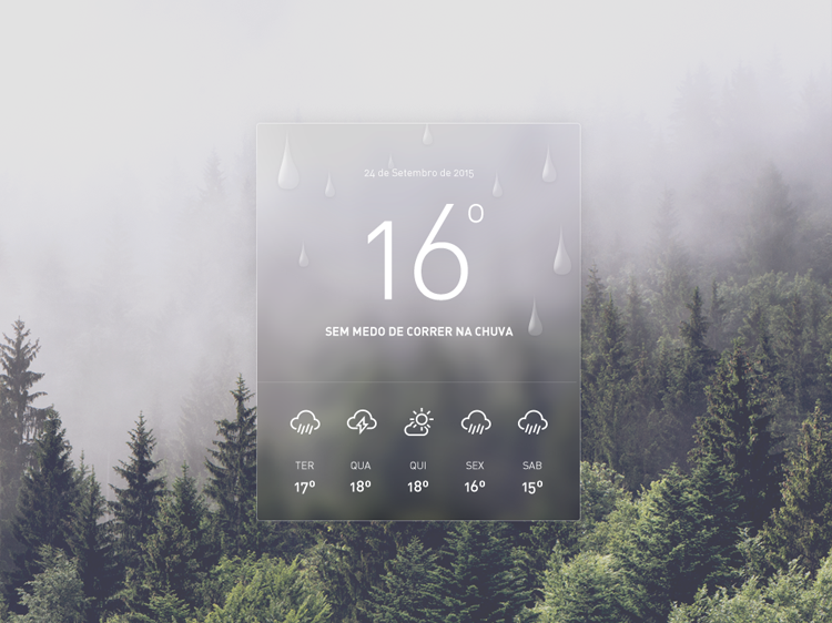Weather widget by Paulo Rogerio Ziolle Junior on Dribbble