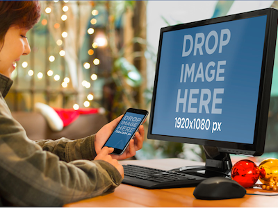 iPhone 6 and PC Mockup at Christmas by Placeit on Dribbble
