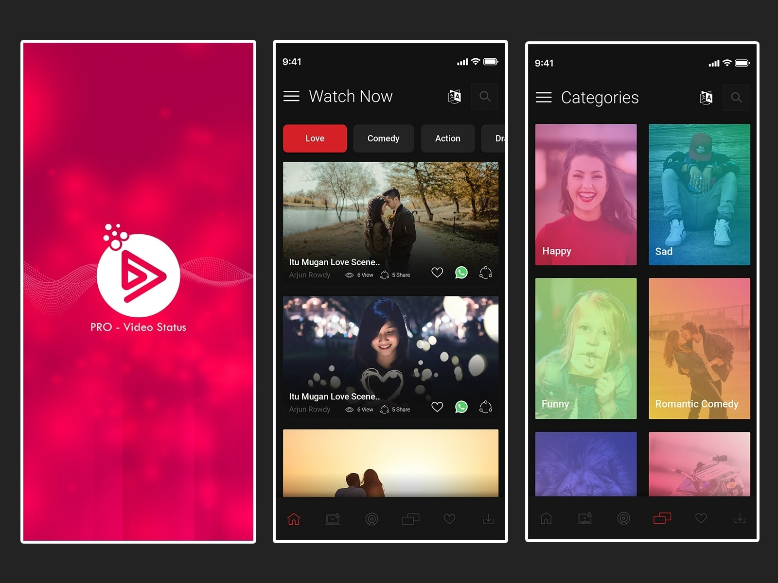 Video Watch Application UI by Dharmesh Adiyecha on Dribbble
