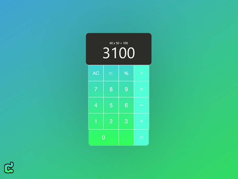 Daily UI 004 - Calculator by Casper de Blaauw on Dribbble