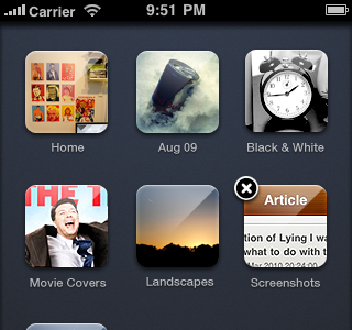 Photos Collections iPhone UI by Tim Davies on Dribbble