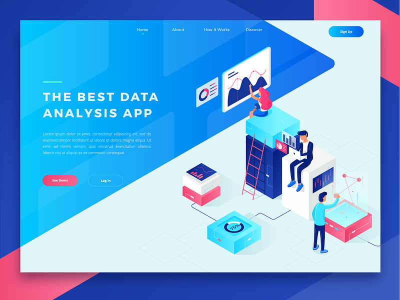 Data Analysis Landing Page by Ahmad Sulaiman for Plainthing Studio on ...
