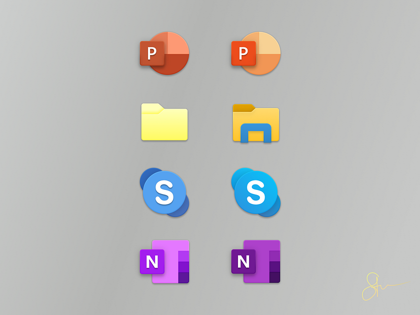New Microsoft Office Icons Remake by Steven Mancera on Dribbble