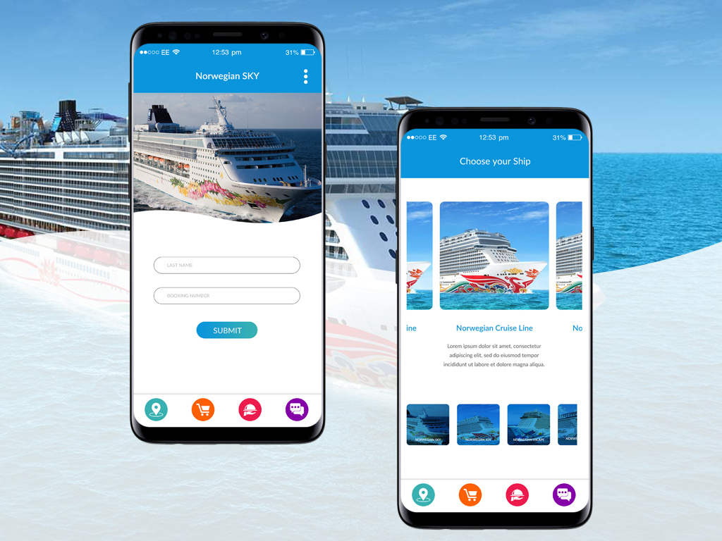 Login page for Ship Cruise by Md. Billal Hossain Sohel on Dribbble