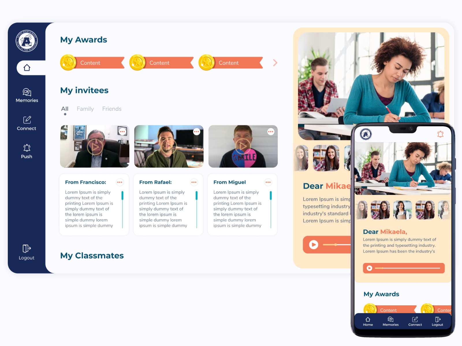 Dashboard virtual Graduation - Wemi by Diego Gallon on Dribbble