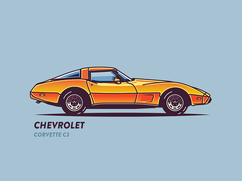 CHEVROLET CORVETTE C3 by mvcnform on Dribbble