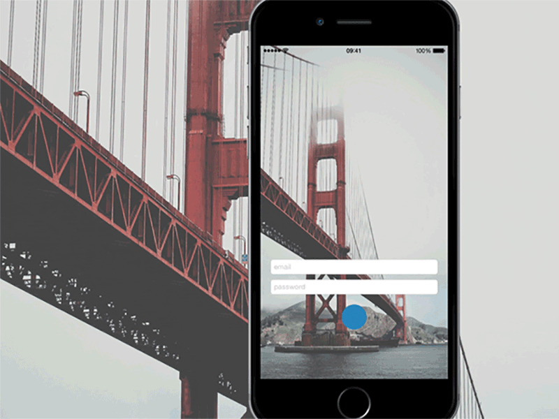 Zappdesigntemplates "expanding circle" transition iOS by Szab for App ...
